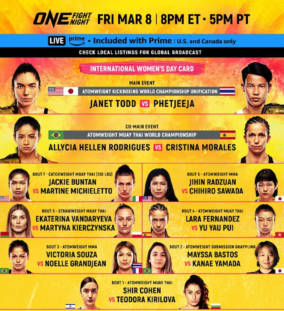 Prime Video Presents ONE Fight Night 20: Todd vs. Phetjeeja