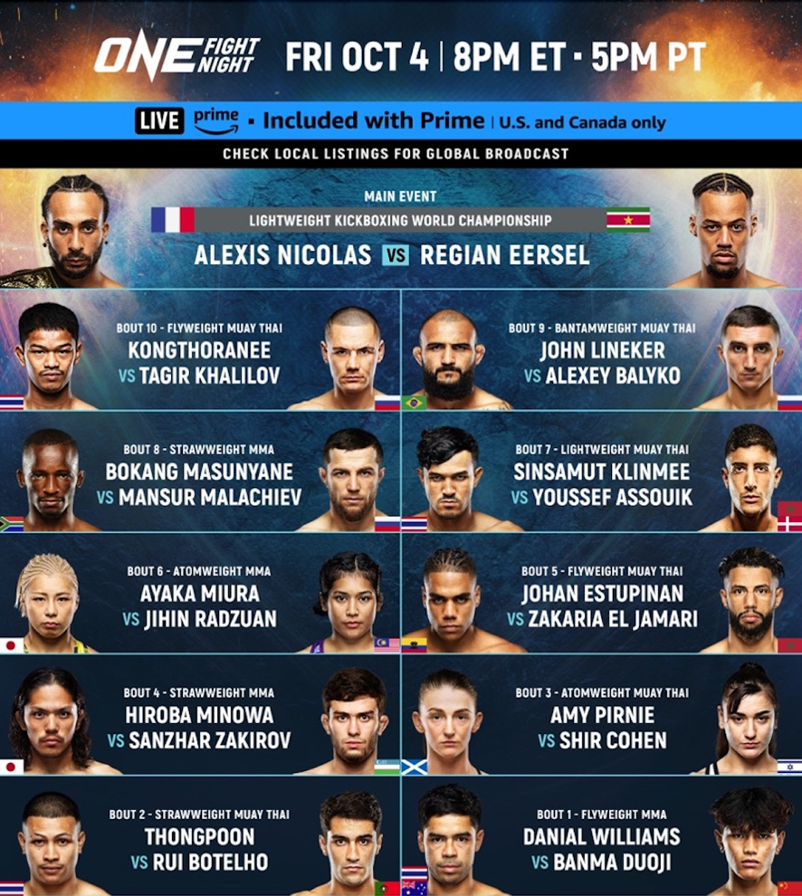 Prime Video Presents ONE Fight Night 25: Nicolas vs. Eersel